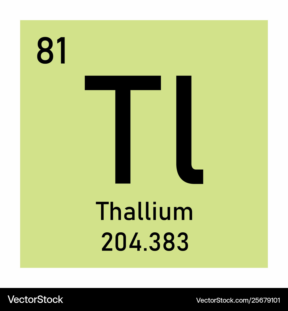 Thallium chemical symbol Royalty Free Vector Image