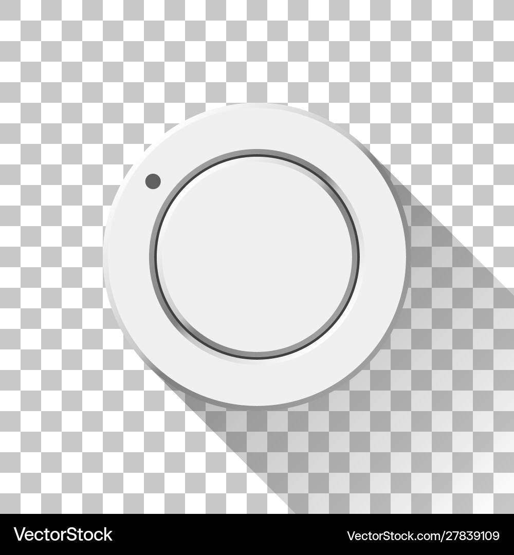 White technology volume knob Royalty Free Vector Image