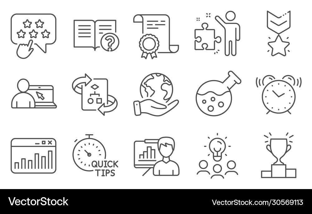 Set education icons such as help technical Vector Image