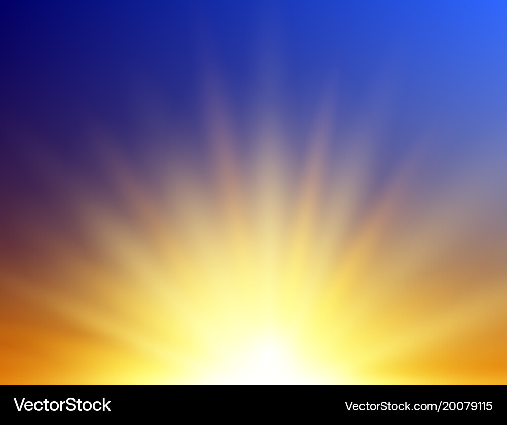 Realistic sunrise background abstract summer Vector Image