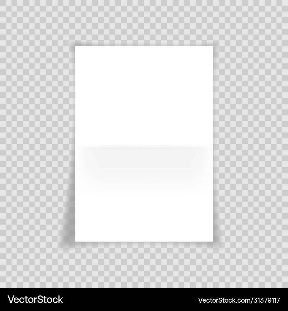 Paper on transparent background for banner design Vector Image