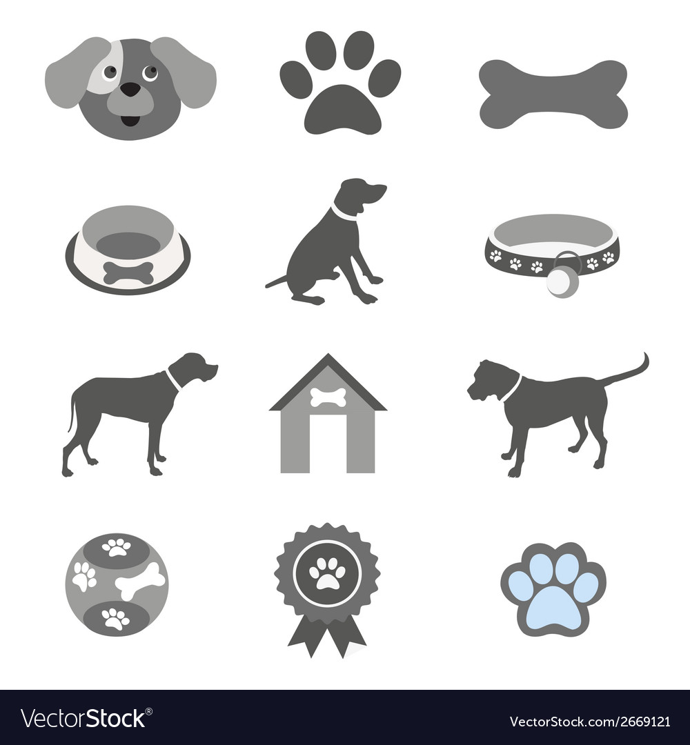 Pet icon set Royalty Free Vector Image - VectorStock