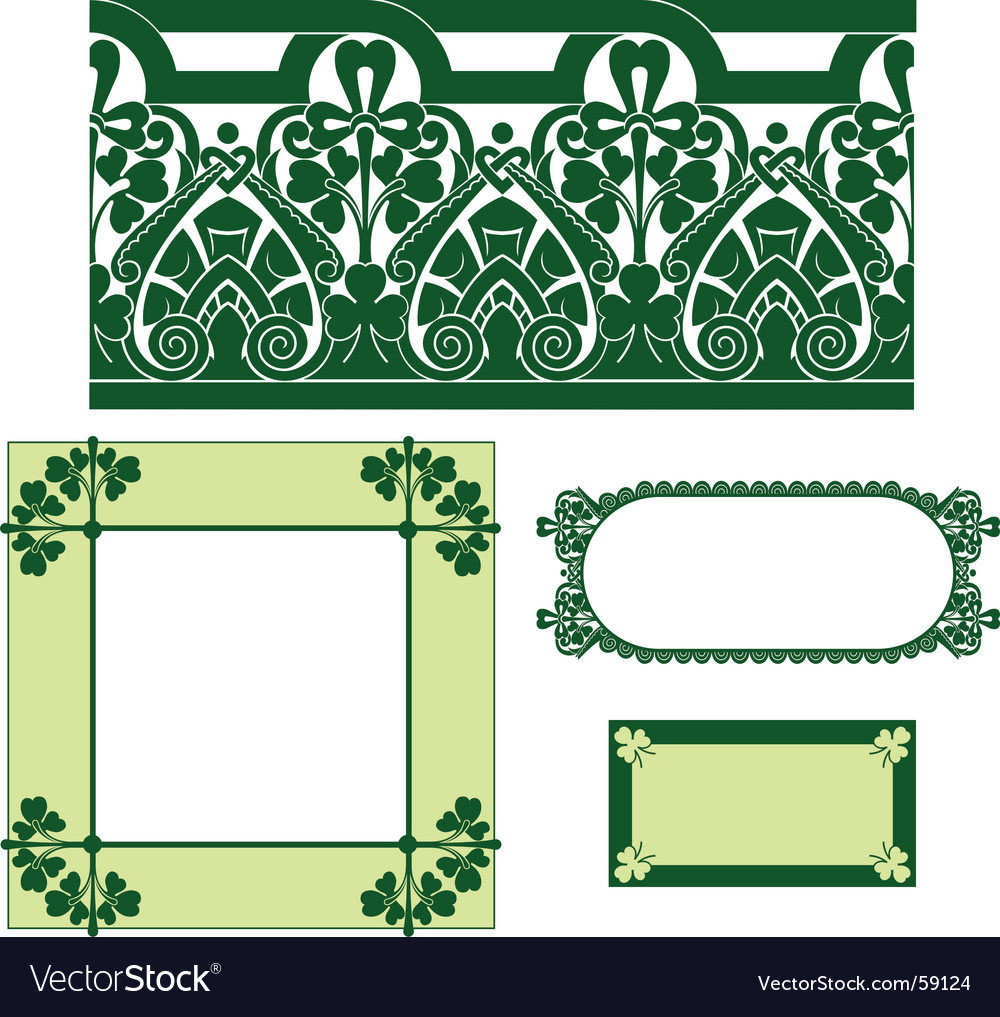 Irish border Royalty Free Vector Image - VectorStock
