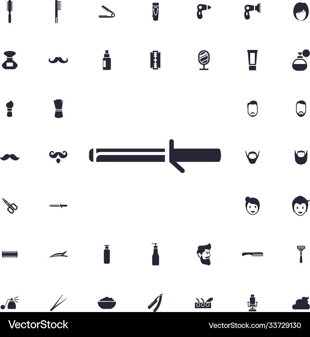 Curling iron icon Royalty Free Vector Image - VectorStock