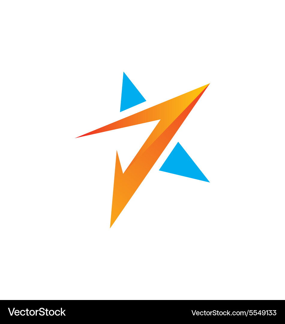 Star symbol abstract arrow logo Royalty Free Vector Image - VectorStock