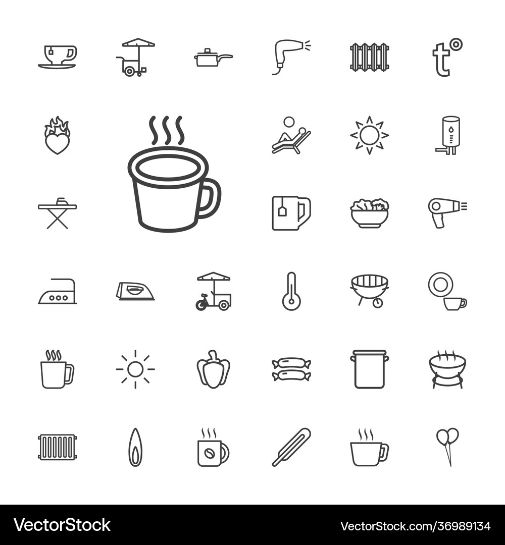 33 hot icons Royalty Free Vector Image - VectorStock