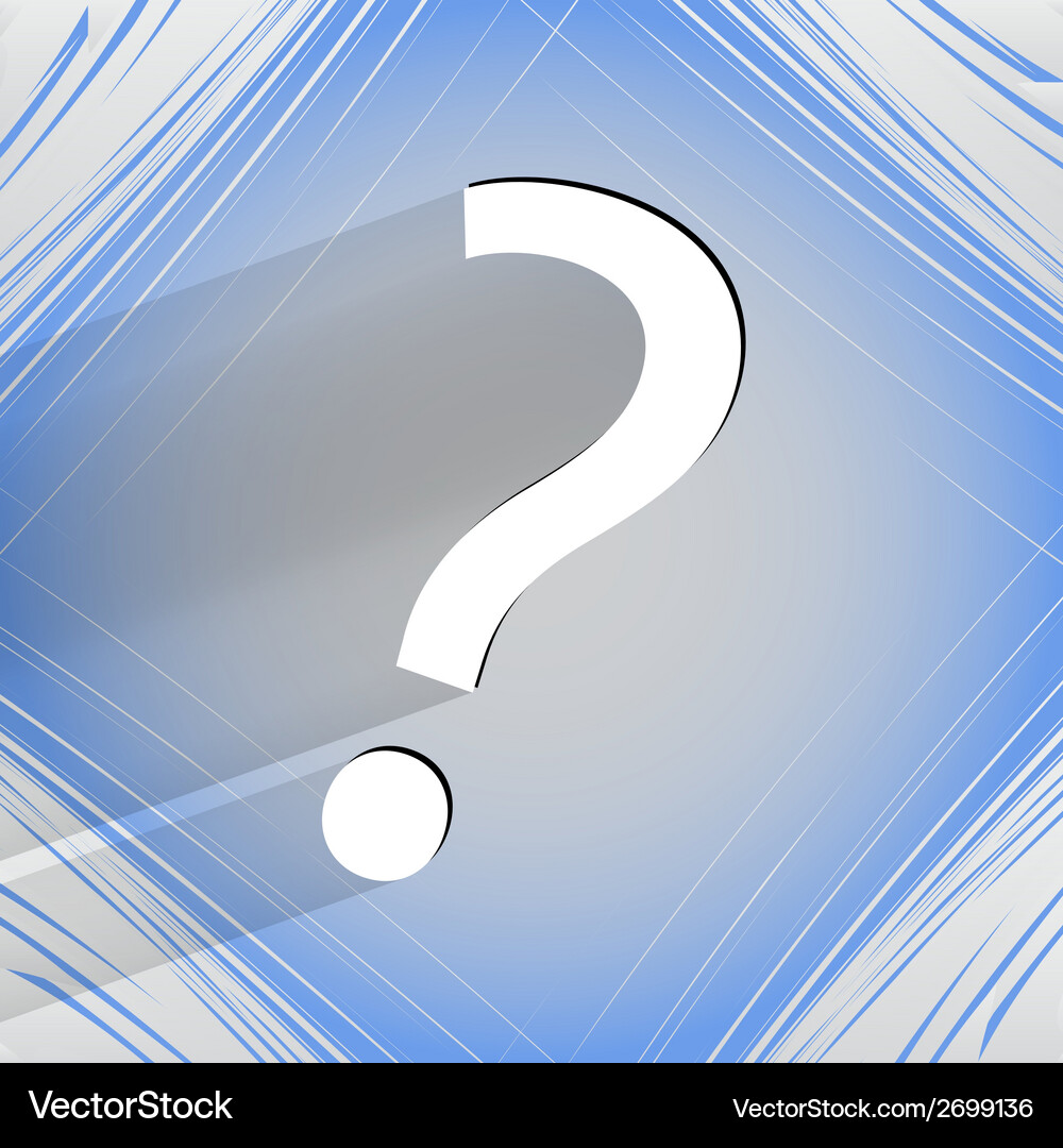 Question mark flat modern web design on a flat Vector Image