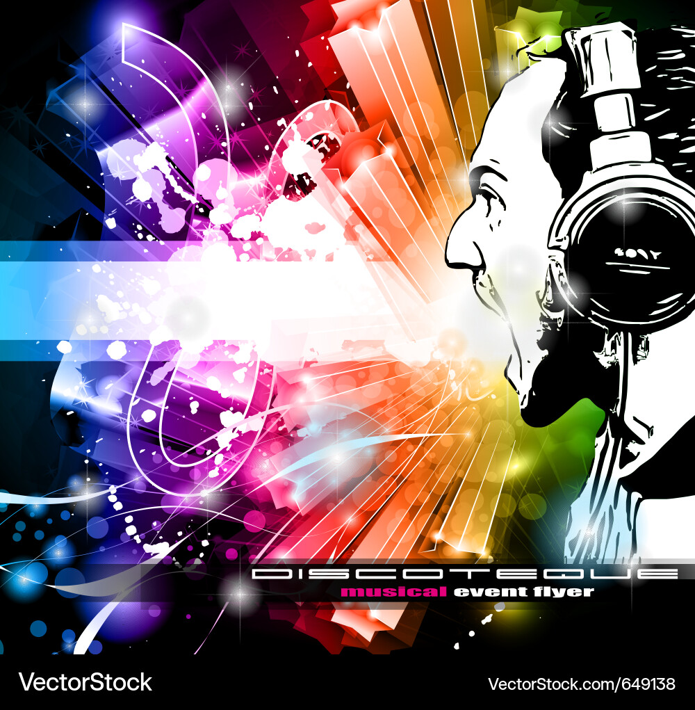 Dj poster Royalty Free Vector Image - VectorStock