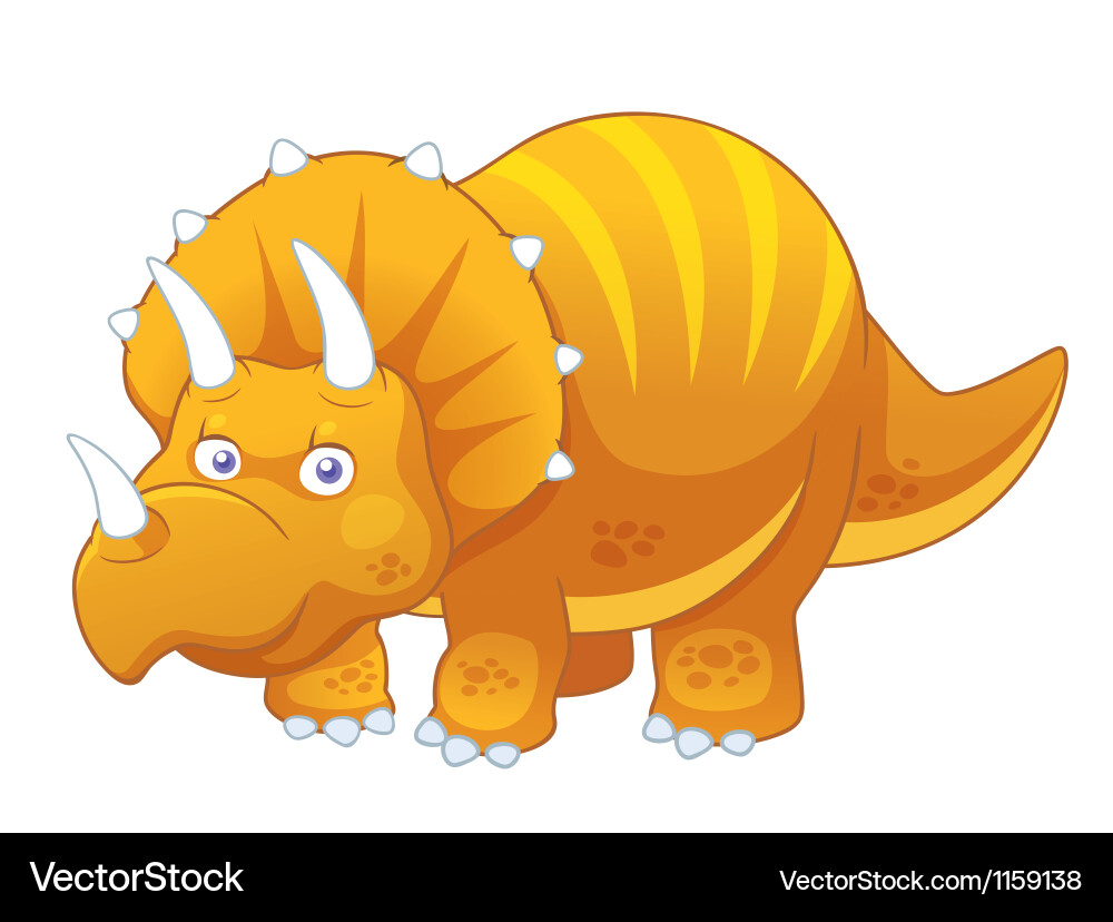 Triceratops Royalty Free Vector Image - VectorStock