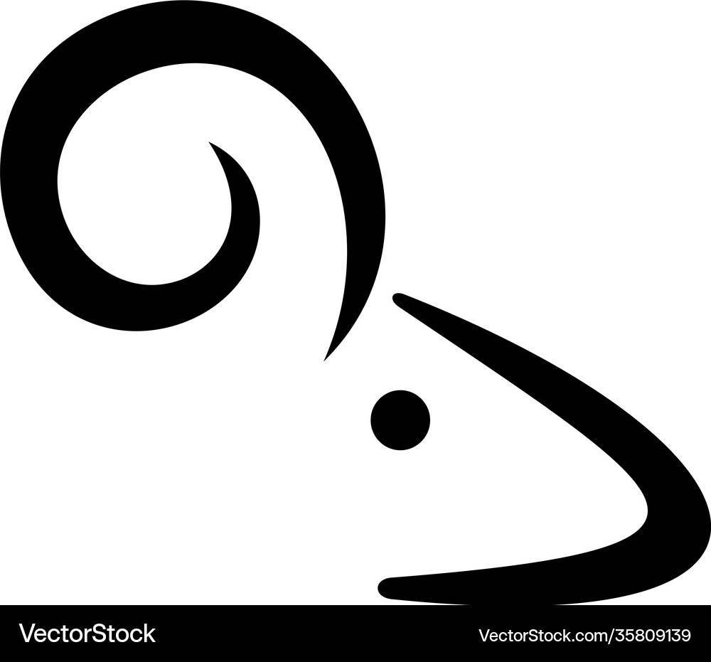 Rat head icon flat style trend modern logotype Vector Image