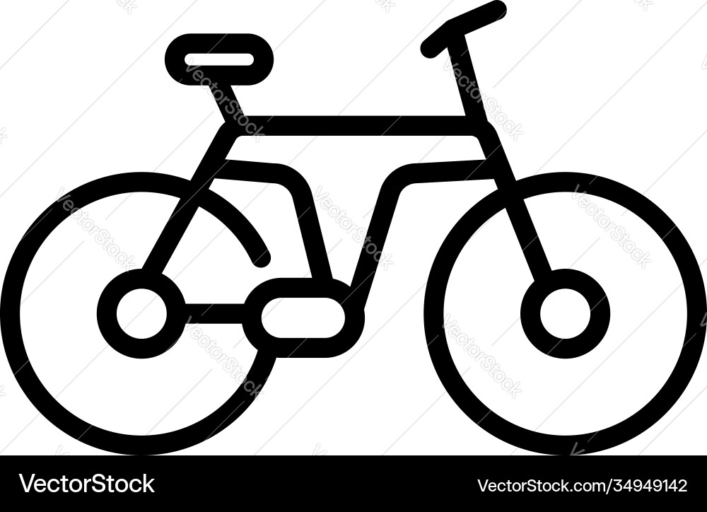 Ride bicycle icon outline style Royalty Free Vector Image