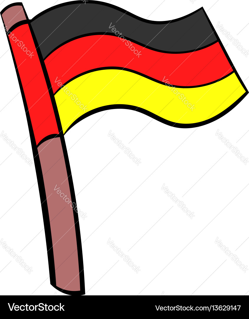 Germany flag icon cartoon Royalty Free Vector Image