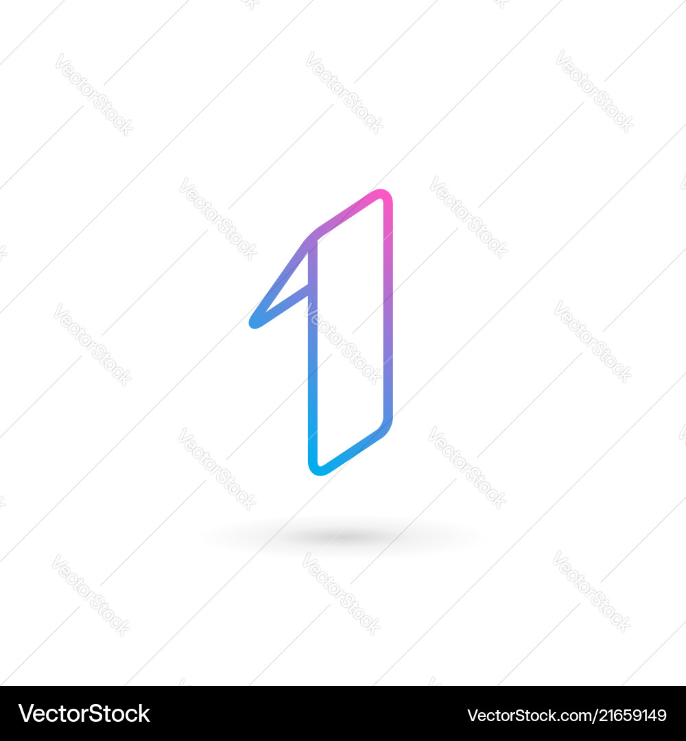 Number 1 logo icon design template elements Vector Image