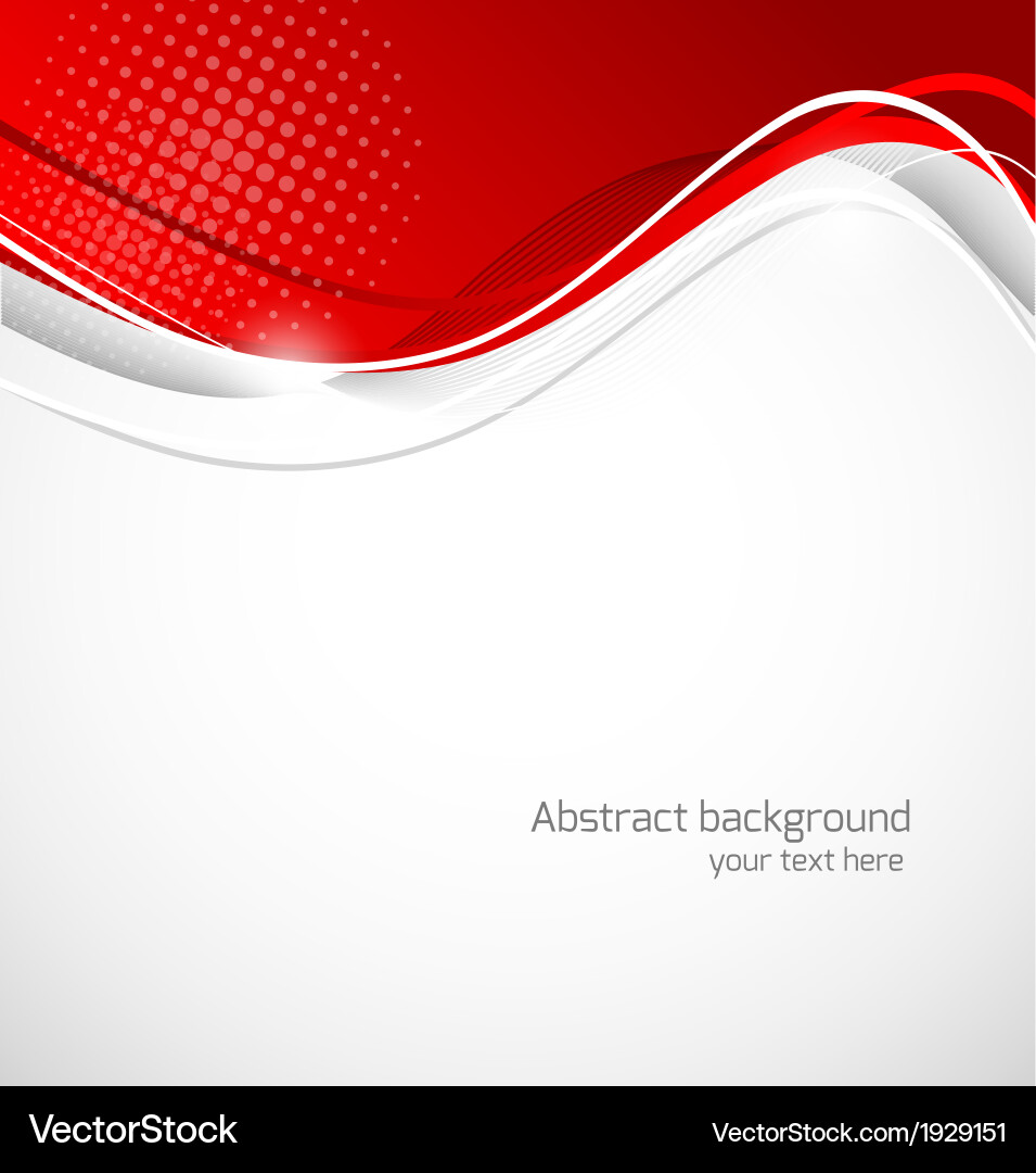 Abstract wavy background in red color Royalty Free Vector