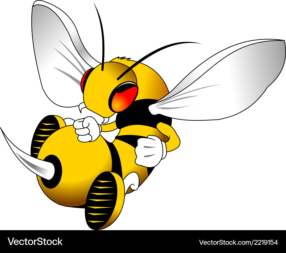 Wasp cartoon Royalty Free Vector Image - VectorStock
