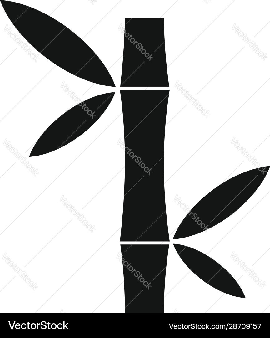 Bamboo plant icon simple style Royalty Free Vector Image