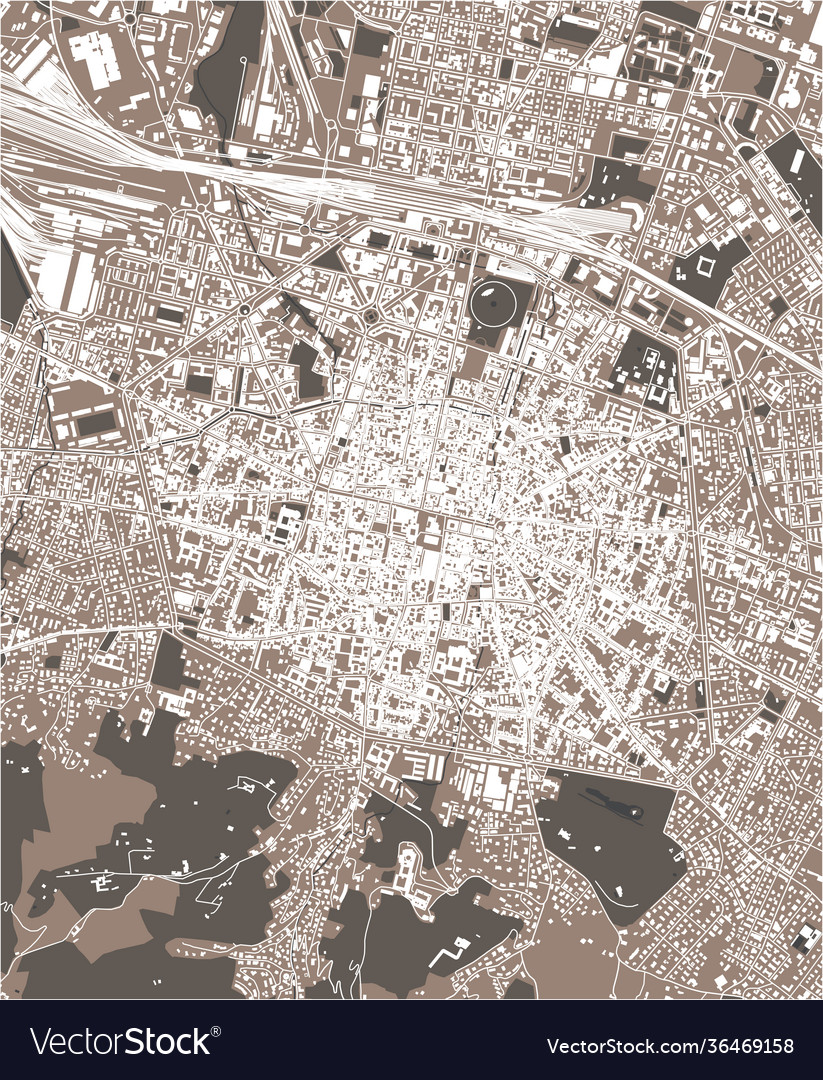 Map city bologna emilia-romagna italy Royalty Free Vector