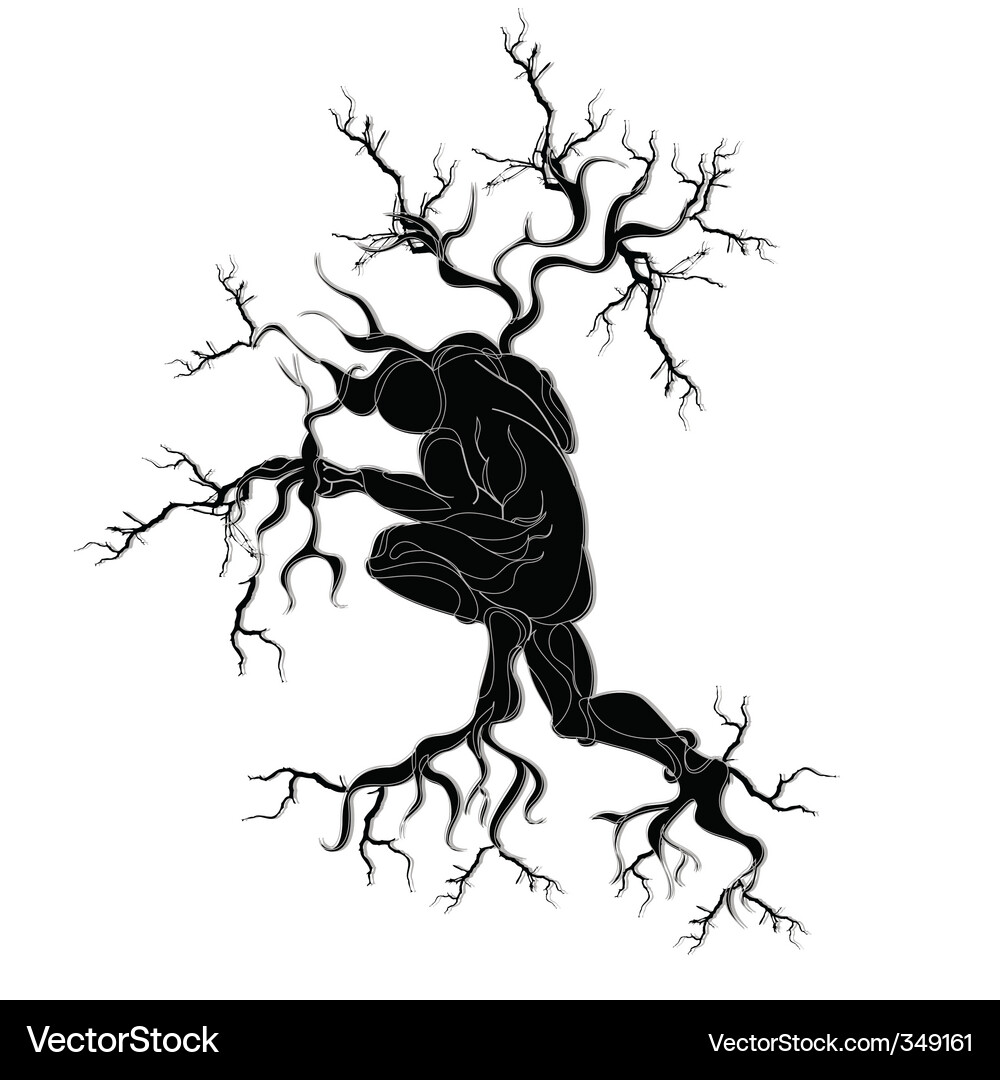 Man with roots Royalty Free Vector Image - VectorStock