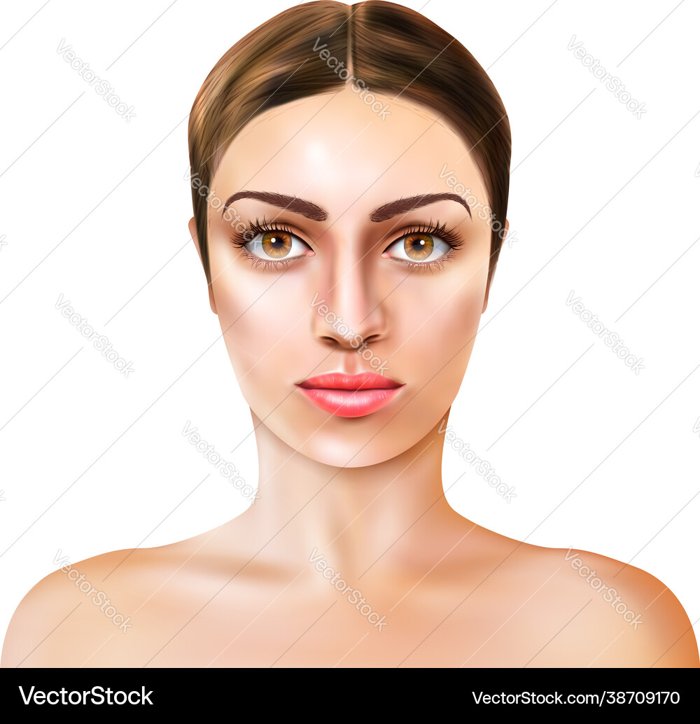 Realistic girl model Royalty Free Vector Image