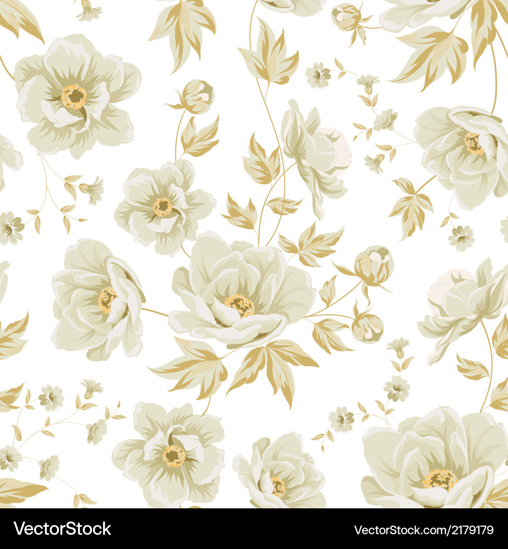 Elegant seamless peony pattern Royalty Free Vector Image
