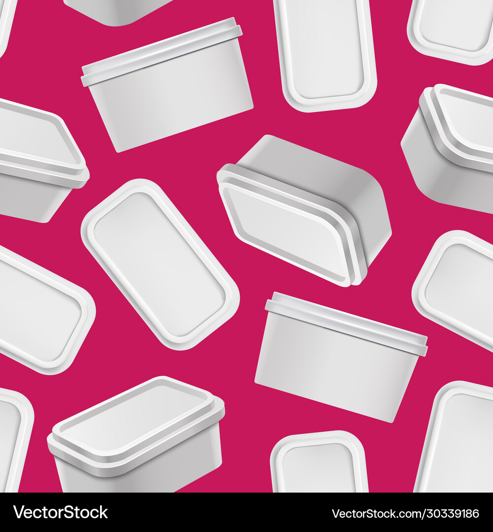 Realistic detailed 3d white blank container Vector Image