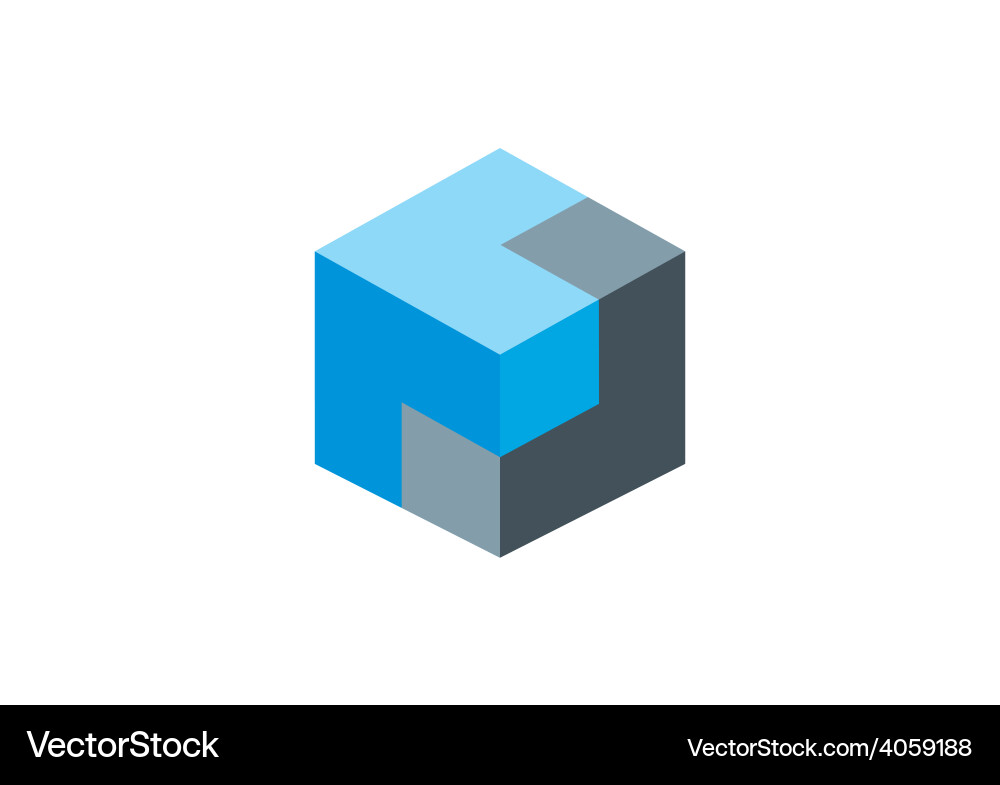 Cube 3D box logo Royalty Free Vector Image - VectorStock