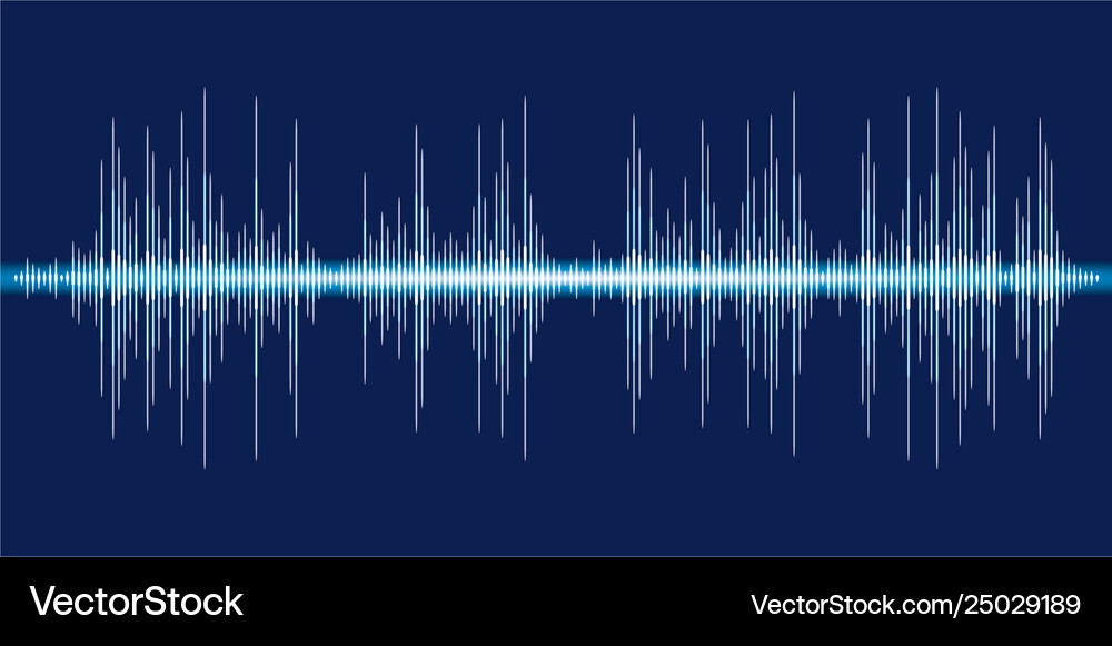 Sound banner color logo equalizer isolated Vector Image