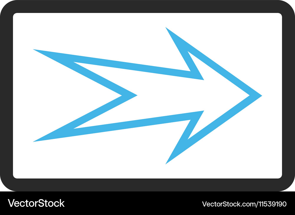 Arrow right framed icon Royalty Free Vector Image