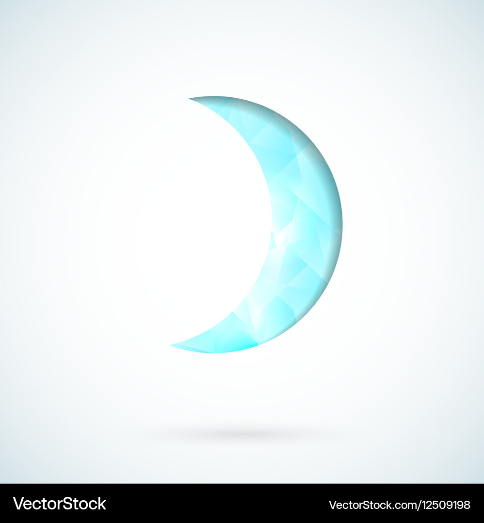 Blue moon geometric background Royalty Free Vector Image