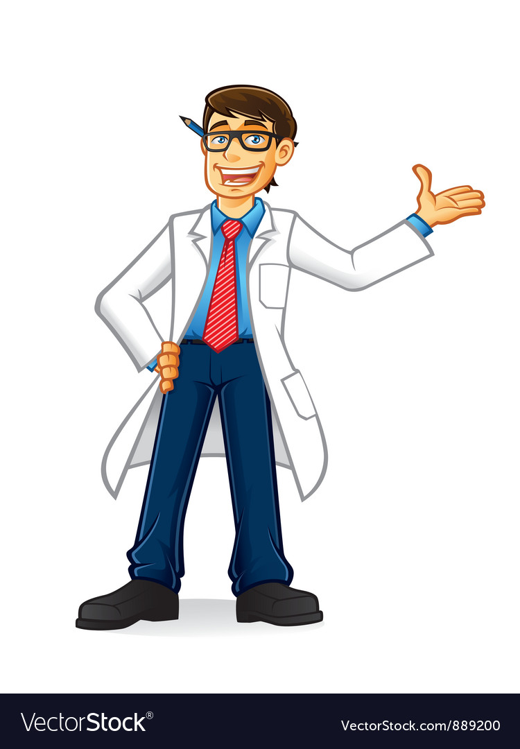 Lab Geek Man Royalty Free Vector Image - VectorStock