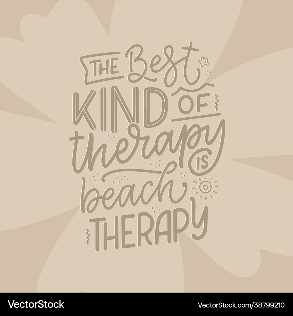 Lettering slogan about therapy funny quote Vector Image