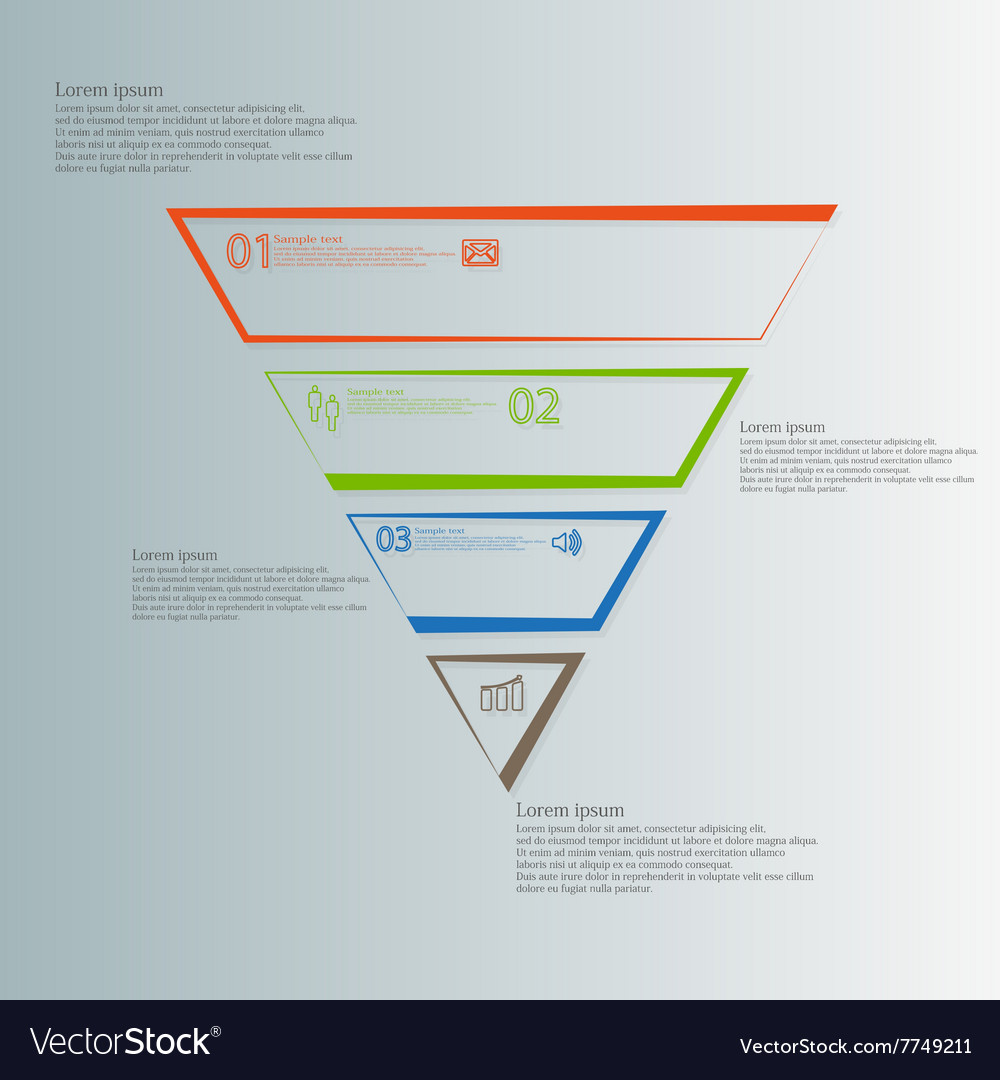 Triangle template horizontally divided to four Vector Image Triangle template horizontally divided to four Vector Image