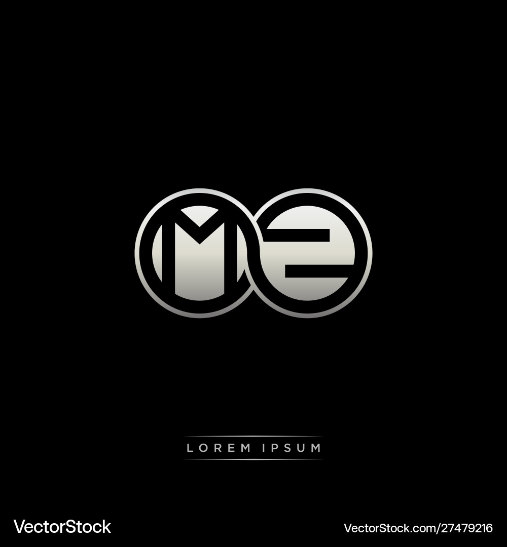 Mz initial letter linked circle capital monogram Vector Image