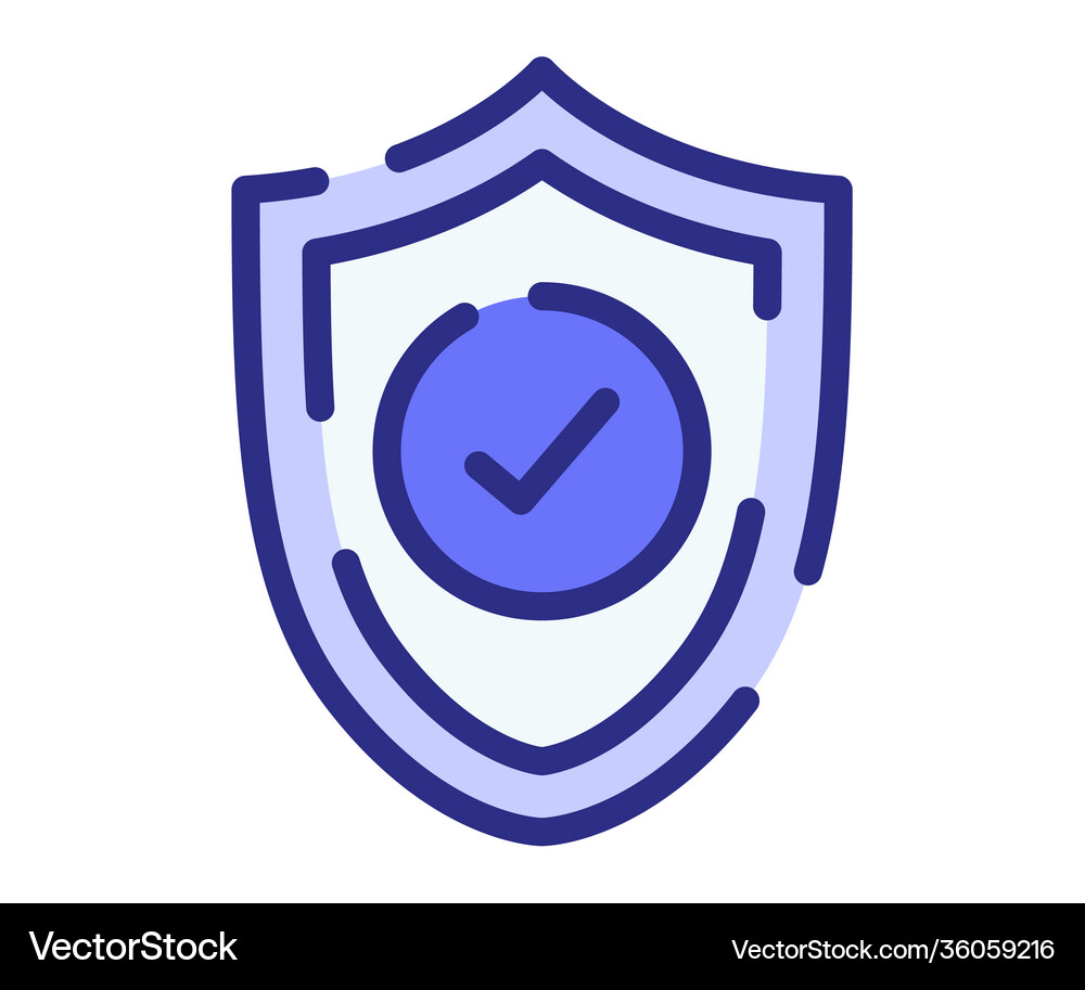 Security shield safe single isolated icon Vector Image