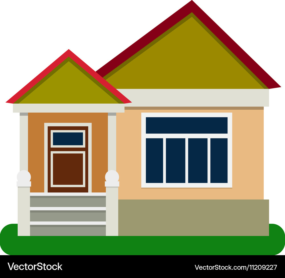 House front view Royalty Free Vector Image - VectorStock