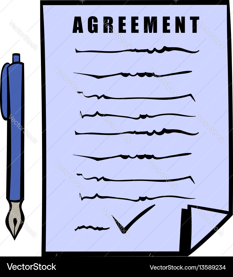 Agreement icon icon cartoon Royalty Free Vector Image