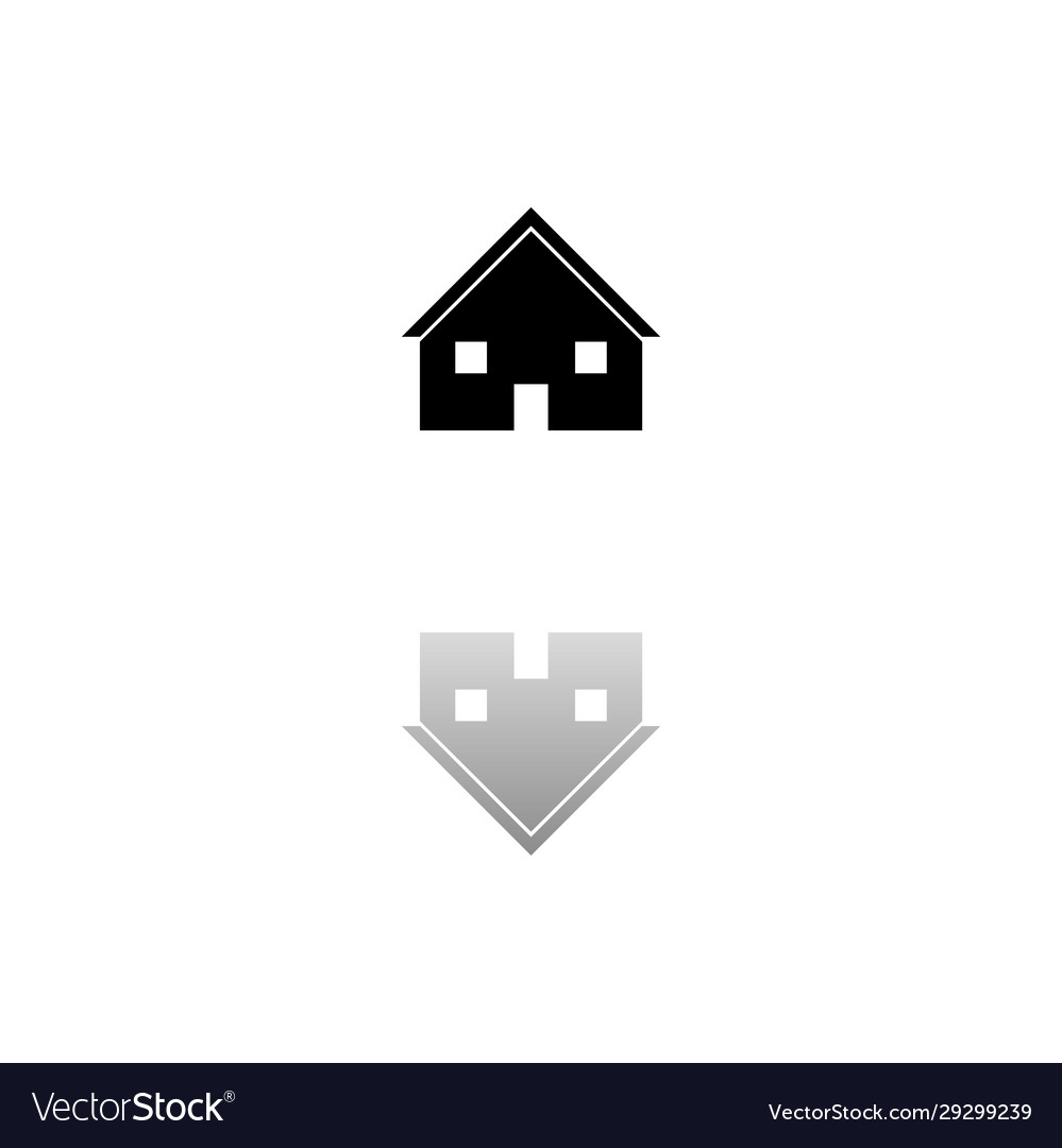 Home icon flat Royalty Free Vector Image - VectorStock