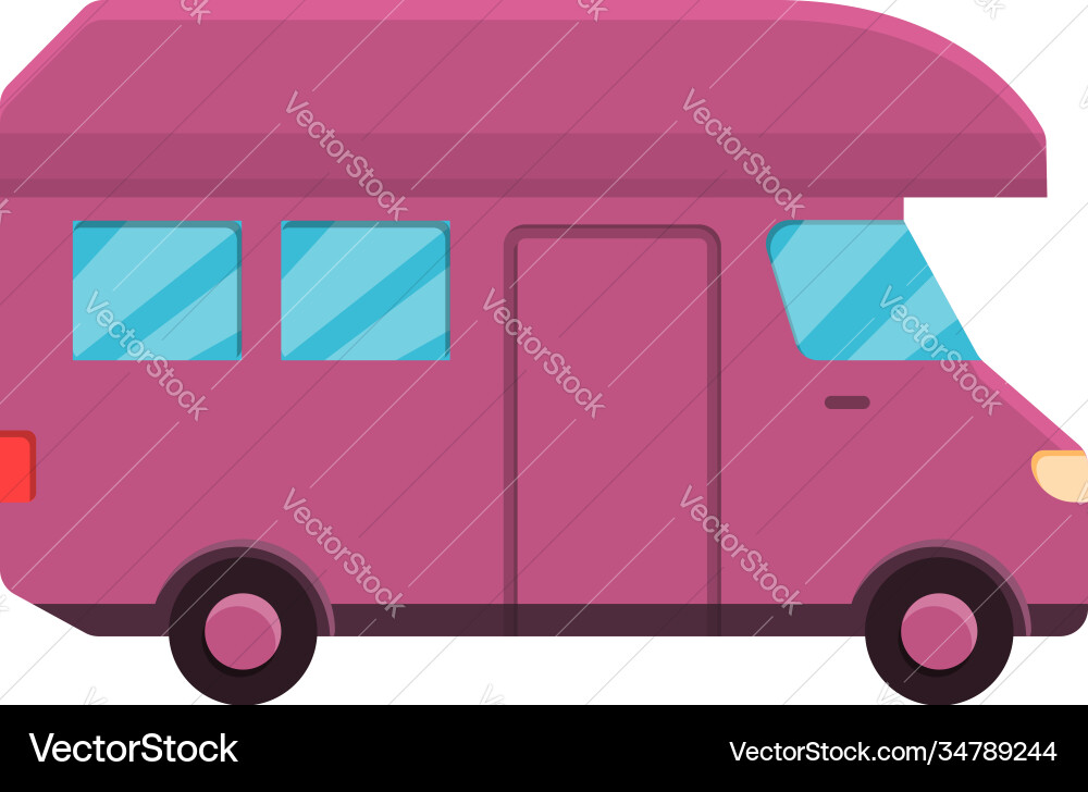 Motorhome camp icon cartoon style Royalty Free Vector Image