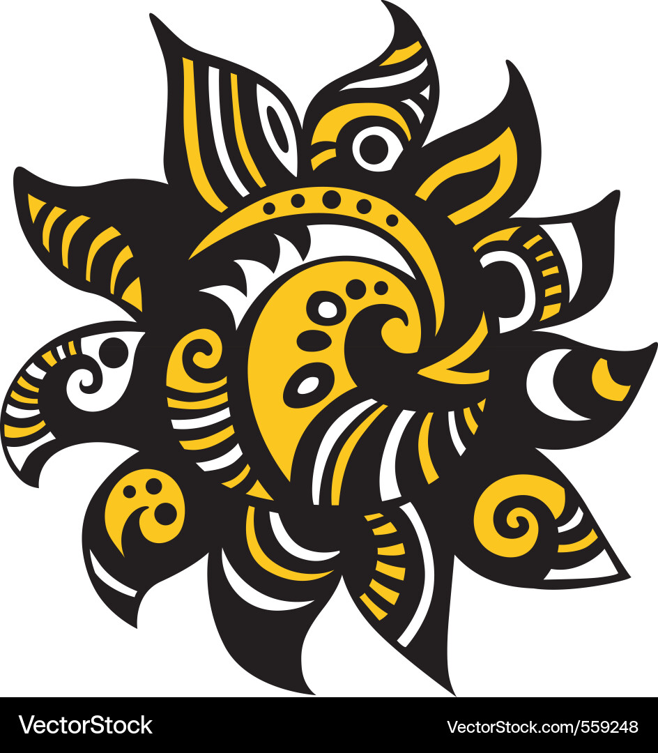 Abstract sun Royalty Free Vector Image - VectorStock