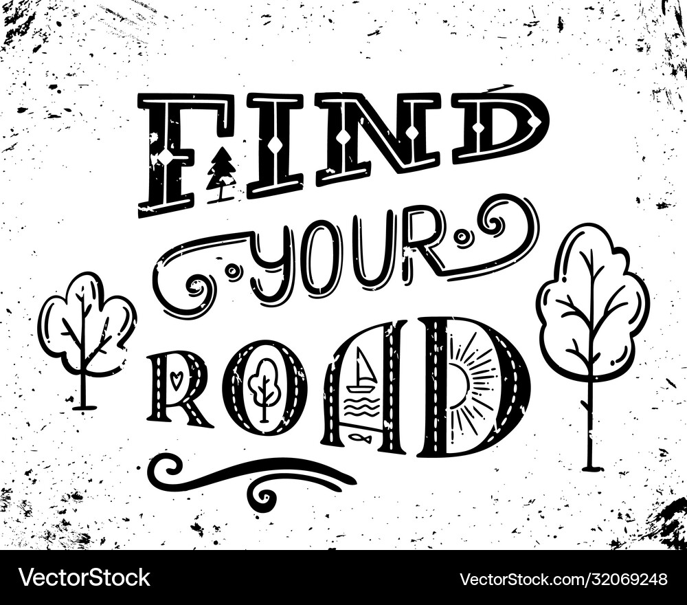 Find your road Royalty Free Vector Image - VectorStock