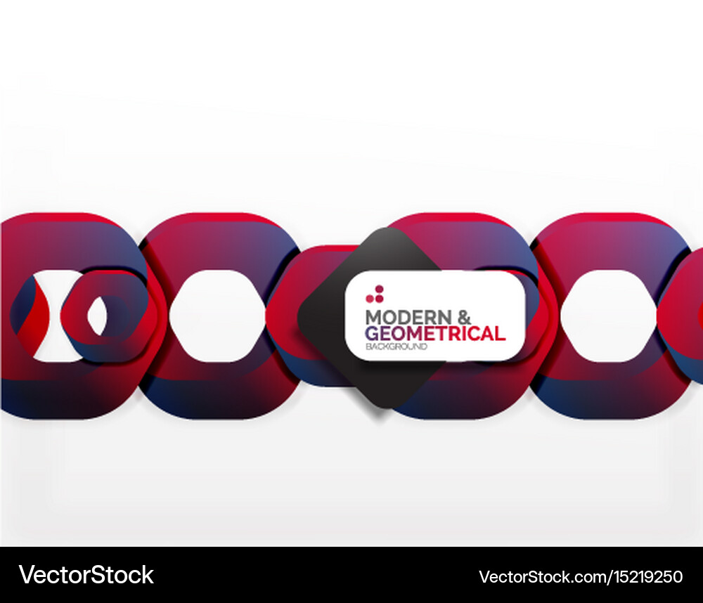 Geometric abstract background cut chain shapes Vector Image