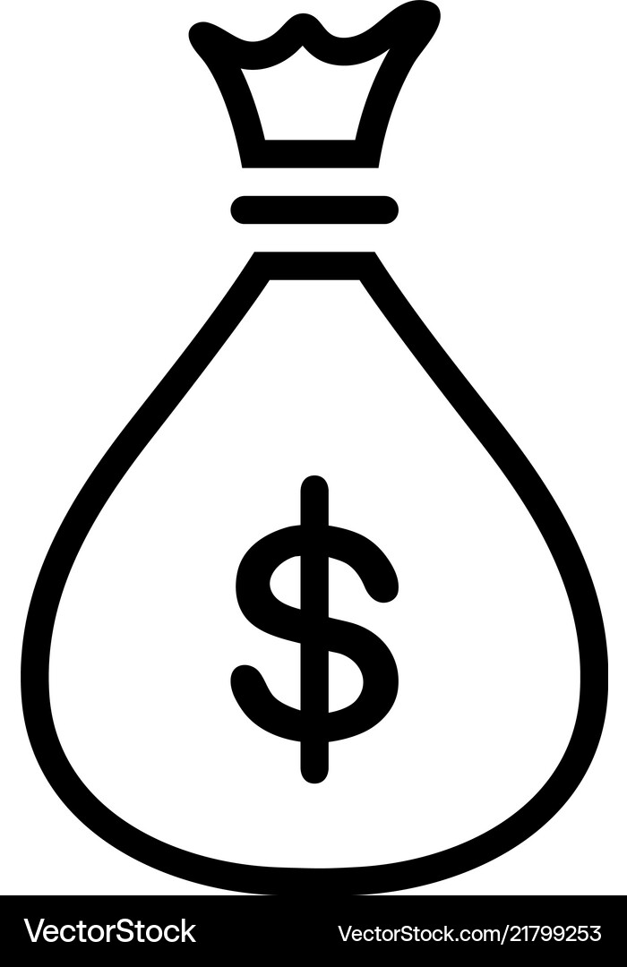 Money bag Royalty Free Vector Image - VectorStock