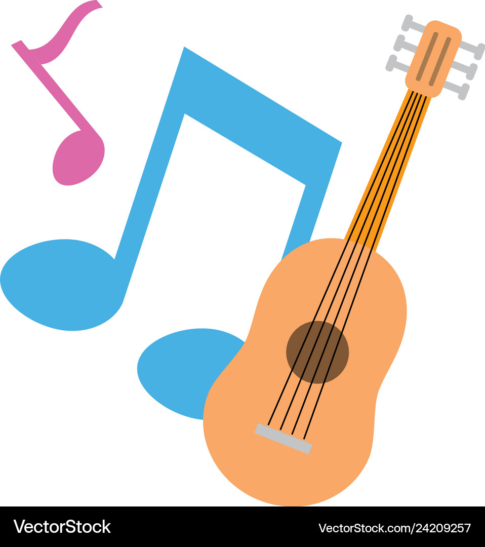 Guitar notes music Royalty Free Vector Image - VectorStock