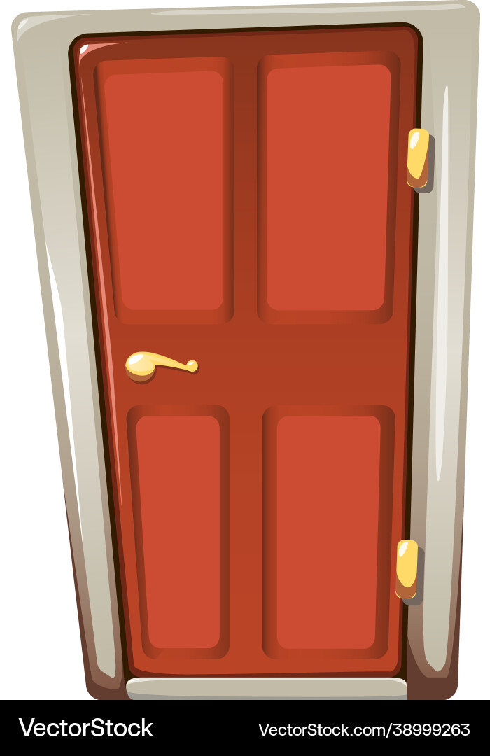 Modern door cartoon composition Royalty Free Vector Image