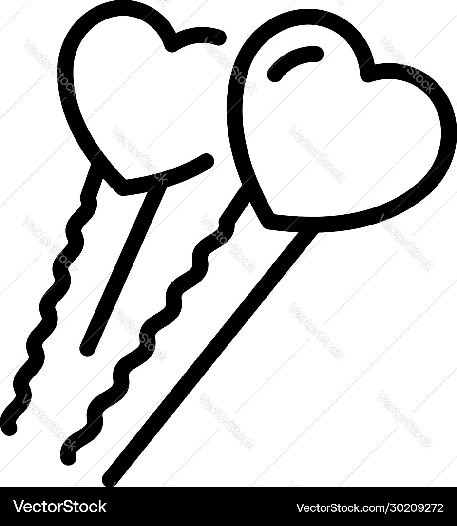 Kid barrette icon outline style Royalty Free Vector Image