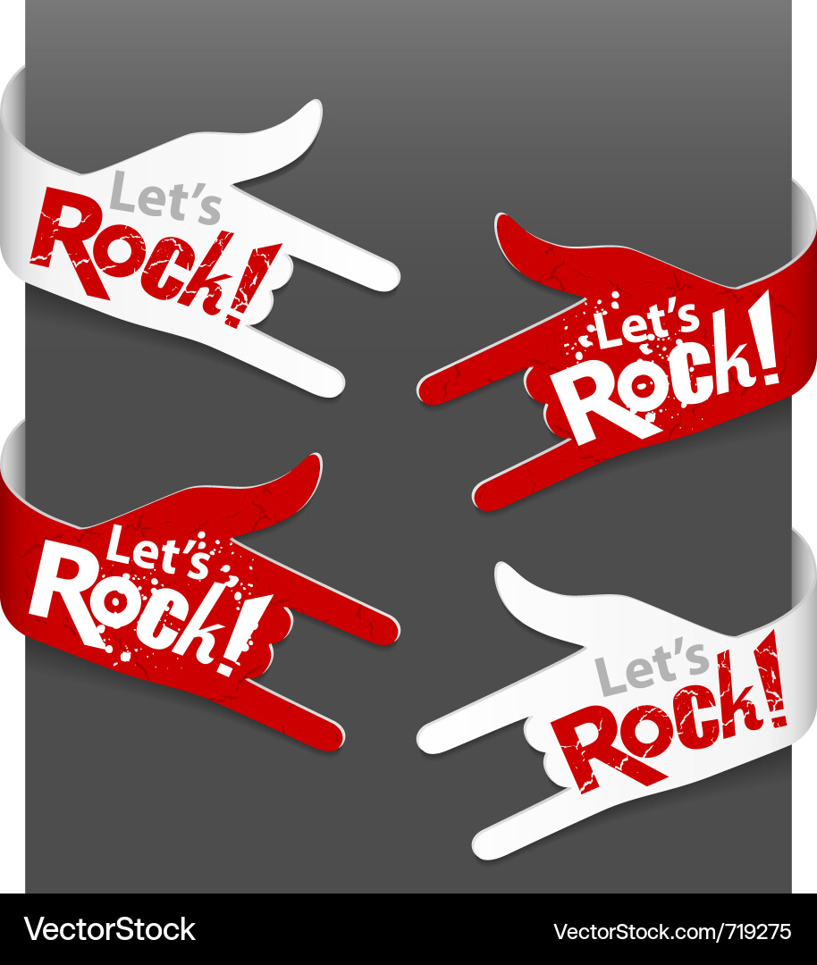 Lets rock Royalty Free Vector Image - VectorStock