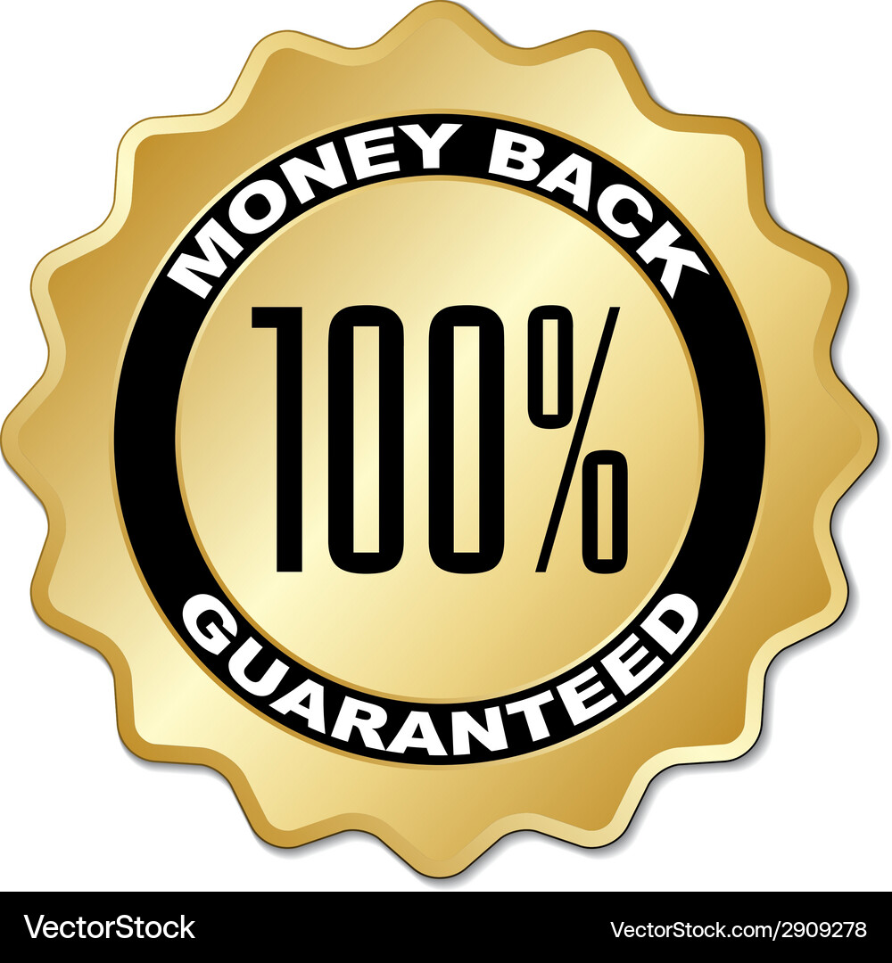 Money back guaranteed label Royalty Free Vector Image