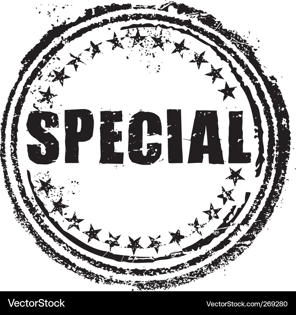 Special stamp Royalty Free Vector Image - VectorStock