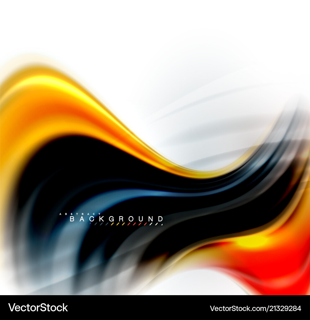Fluid liquid mixing colors concept on light grey Vector Image