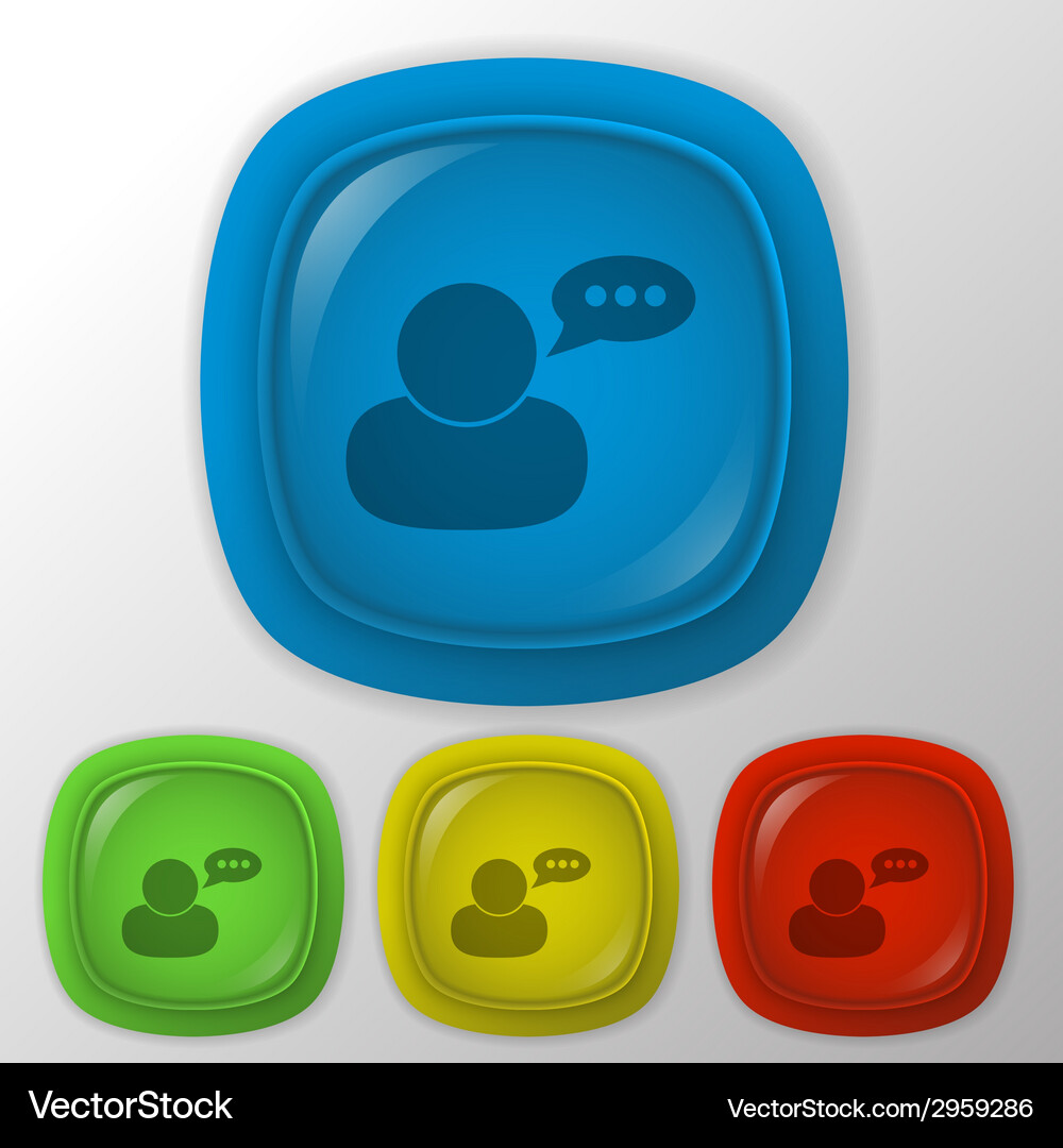 Character avatar dialogue Royalty Free Vector Image